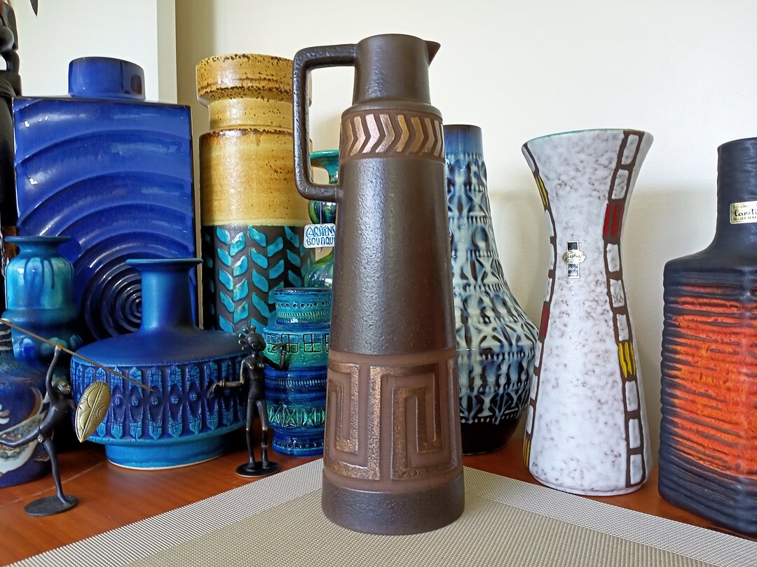 Vintage 1960's Ceramano Vase, West German Fat Lava Pottery, Retro Mid ...
