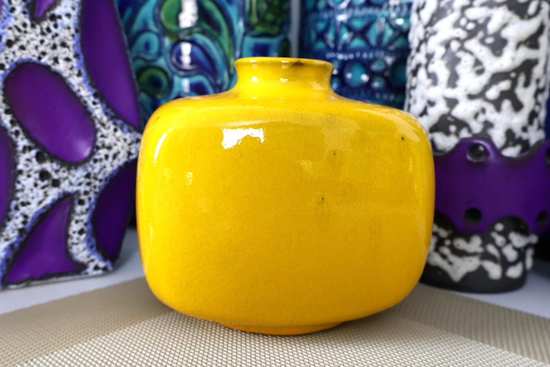 Vintage 1960's Vase, Fat Lava Pottery, Lounge Dining Kitchen Office ...