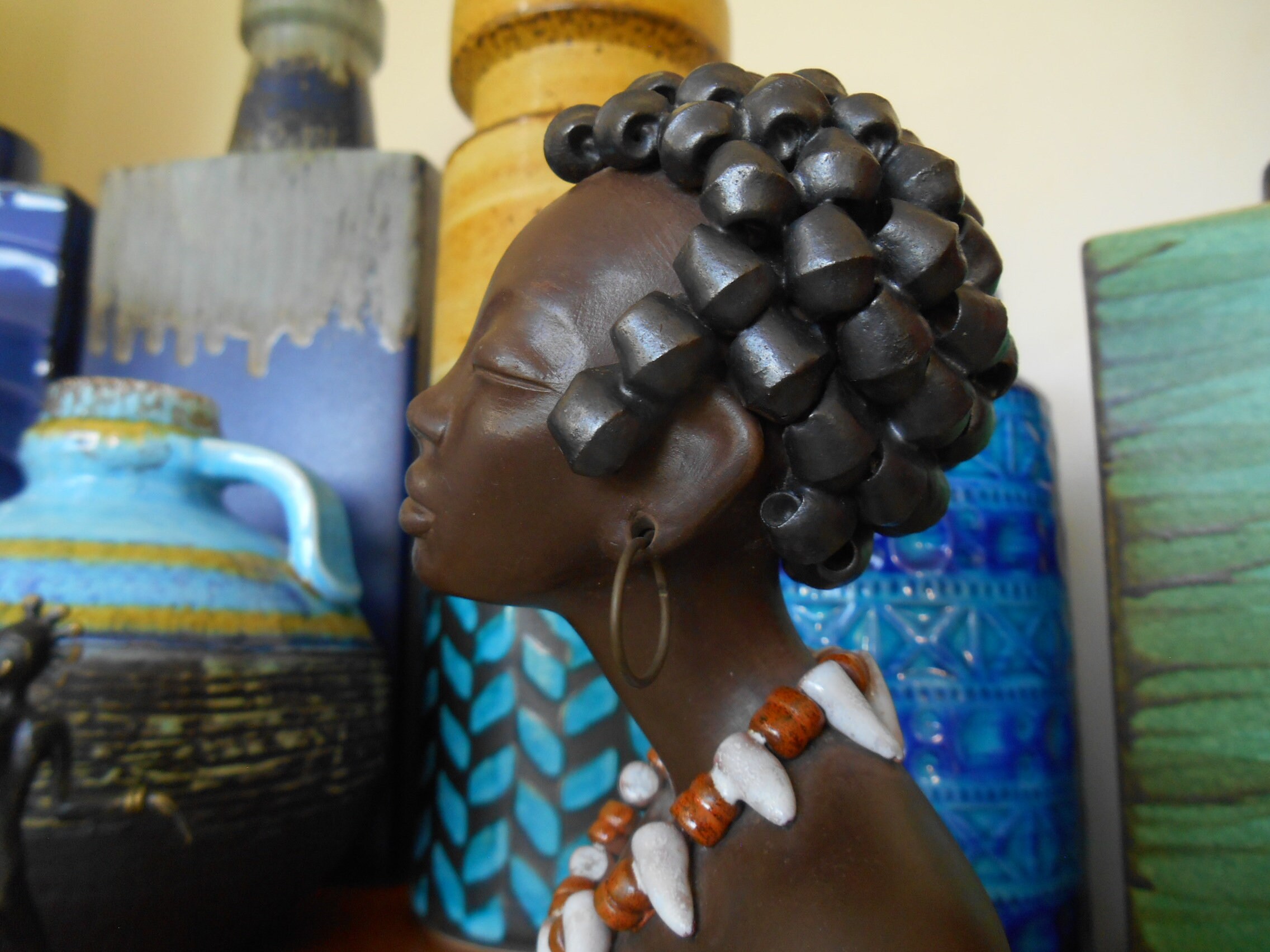 Vintage 1950's ceramic African figure by Anzengruber of | Etsy