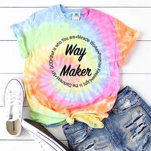 Tie Dye Shirt Way Maker Shirt Women Tie Dye Shirts Women Summer Shirt ...
