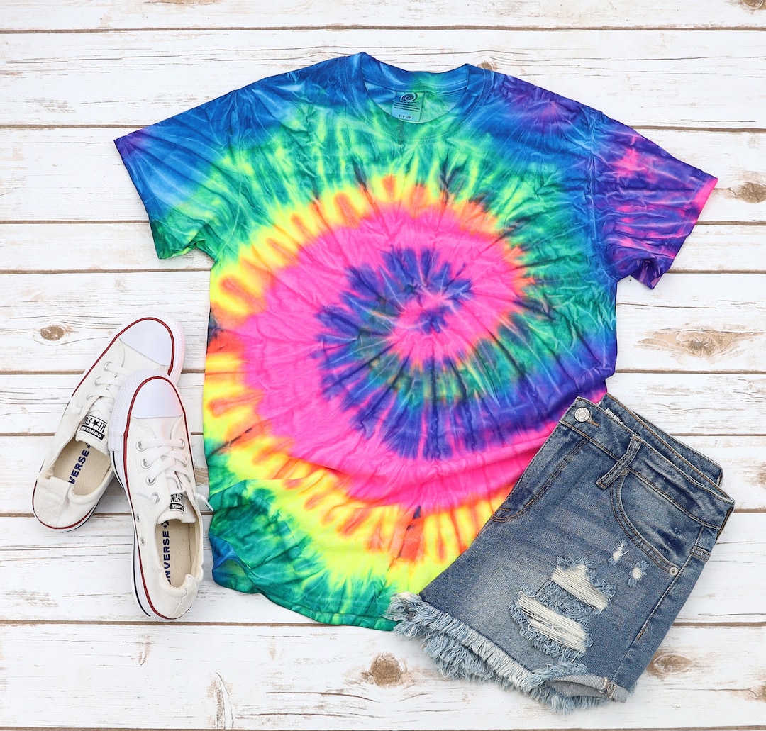 Tie Dye Shirt Neon Tie Dye Shirt Women Tie Dye Shirt Women Summer Shirt ...