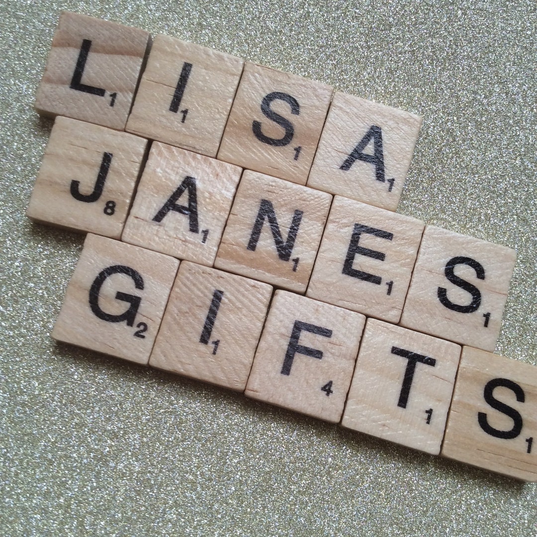 Wooden Letter Magnets/wooden Letter Magnets/scrabble Lover Gift/magnets ...