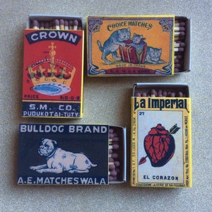 Vintage Matchbox Art,matchbox Lover Gifts,cat Matchboxes,heart ...