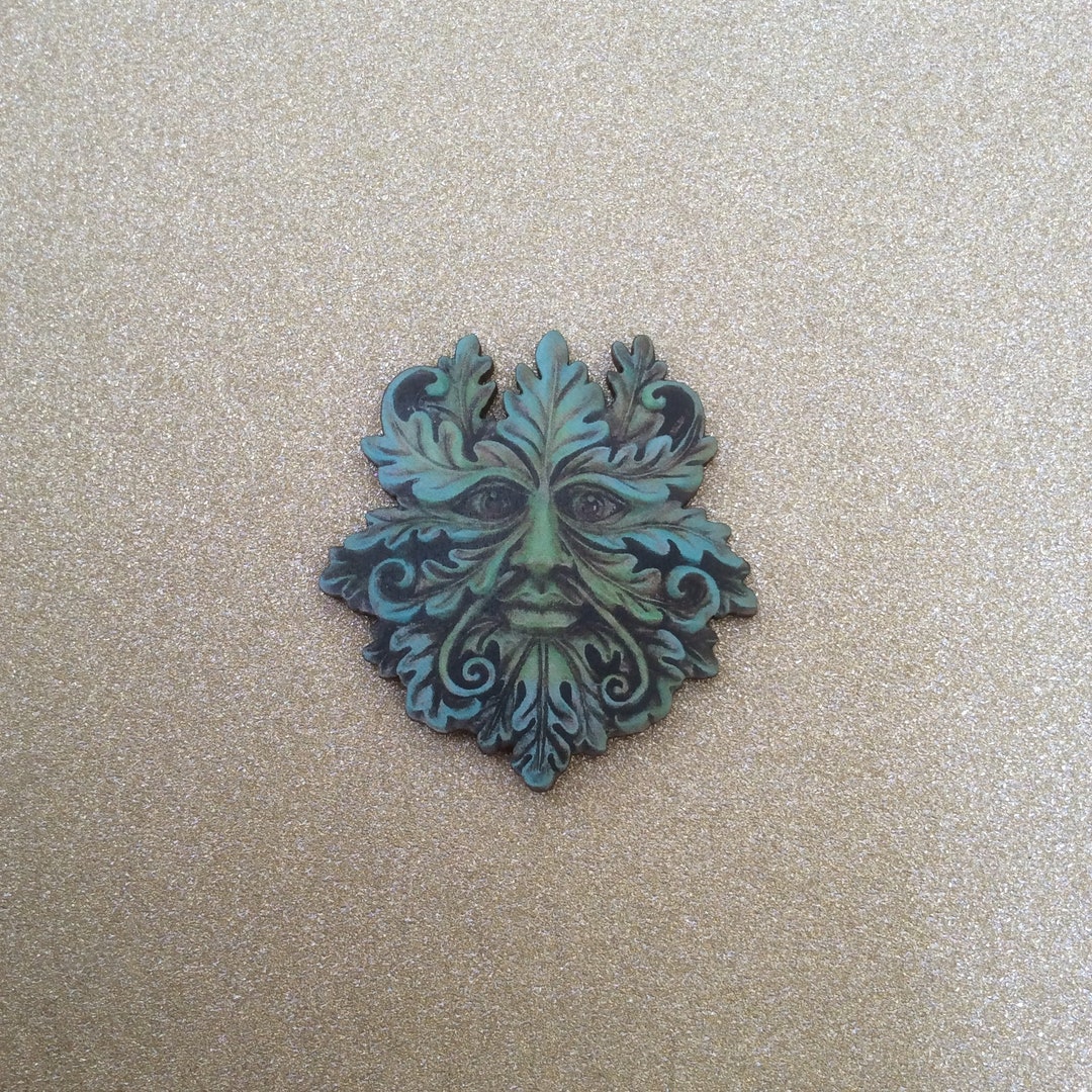 Green Man Brooch / Greenman Badges/ Greenman Pin/green Man Jewelry ...