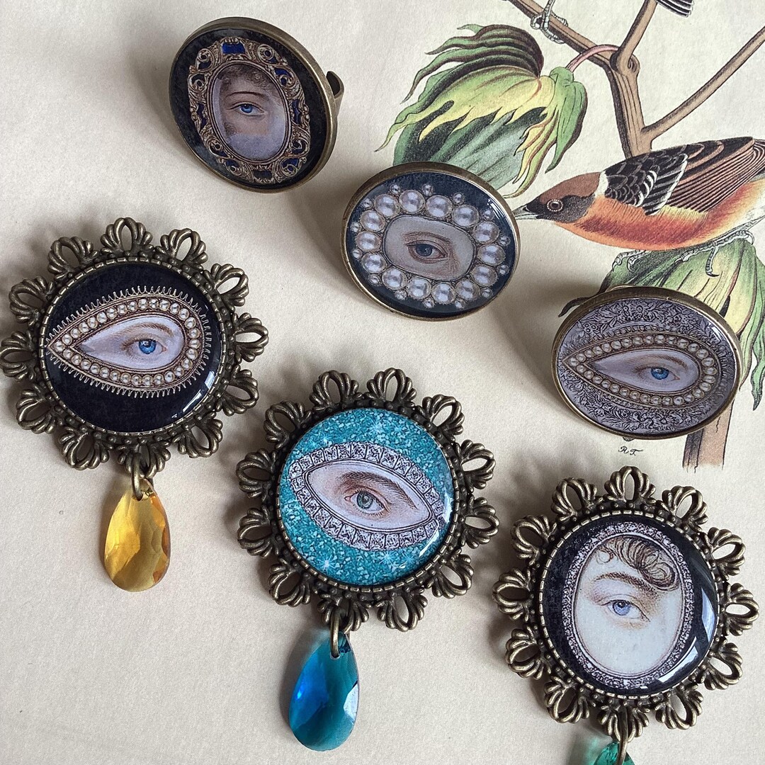 Lovers Eye Ring,lovers Eye Brooch,statement Eye Rings,eye Pins ...