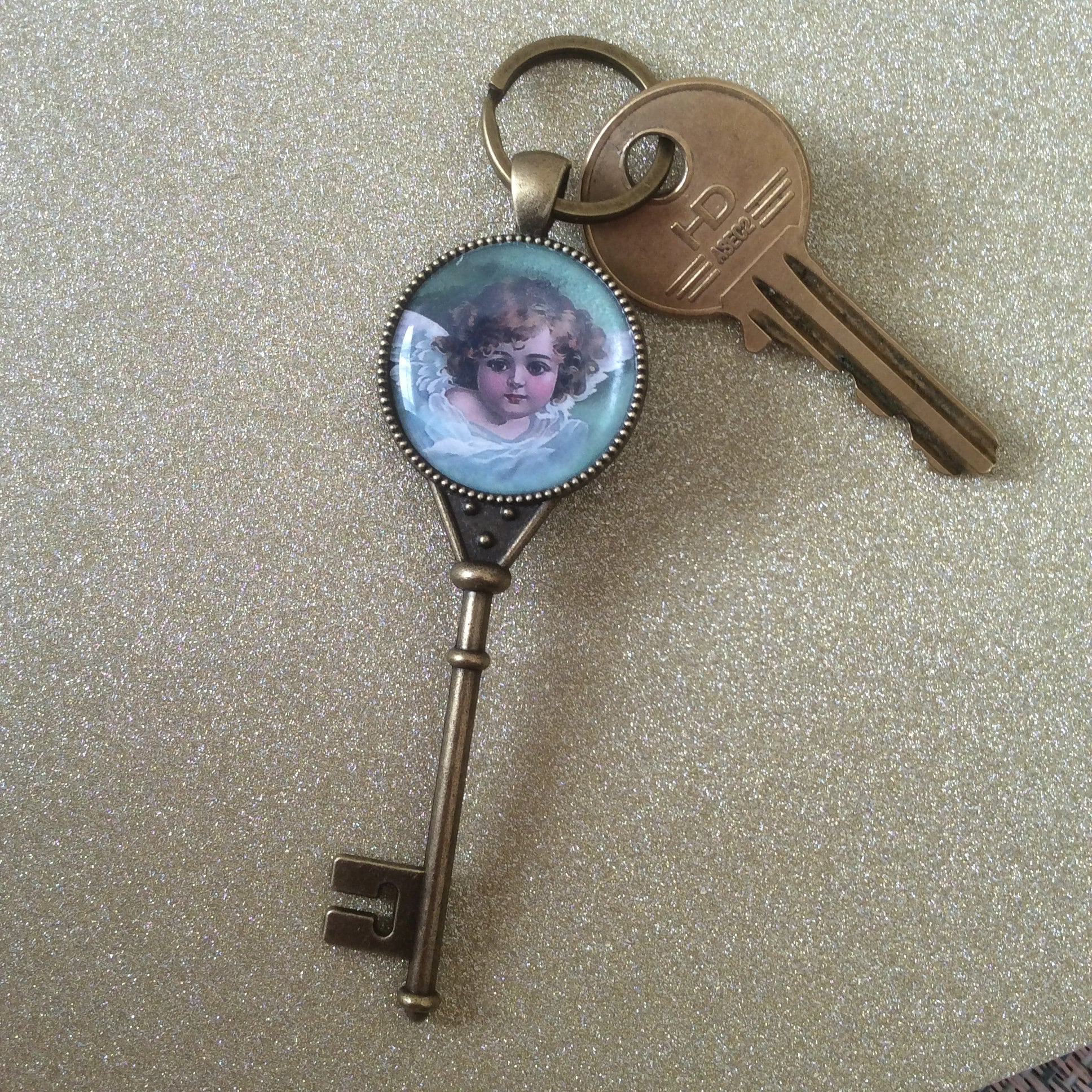 Cherub Keyringcherub Keychaincherub Key Fobcherub Gift | Etsy