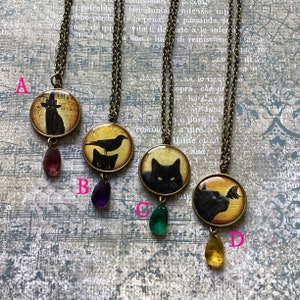 Black Cat Necklace,black Cat Pendant,black Cat Gift Ideas,black Cat ...