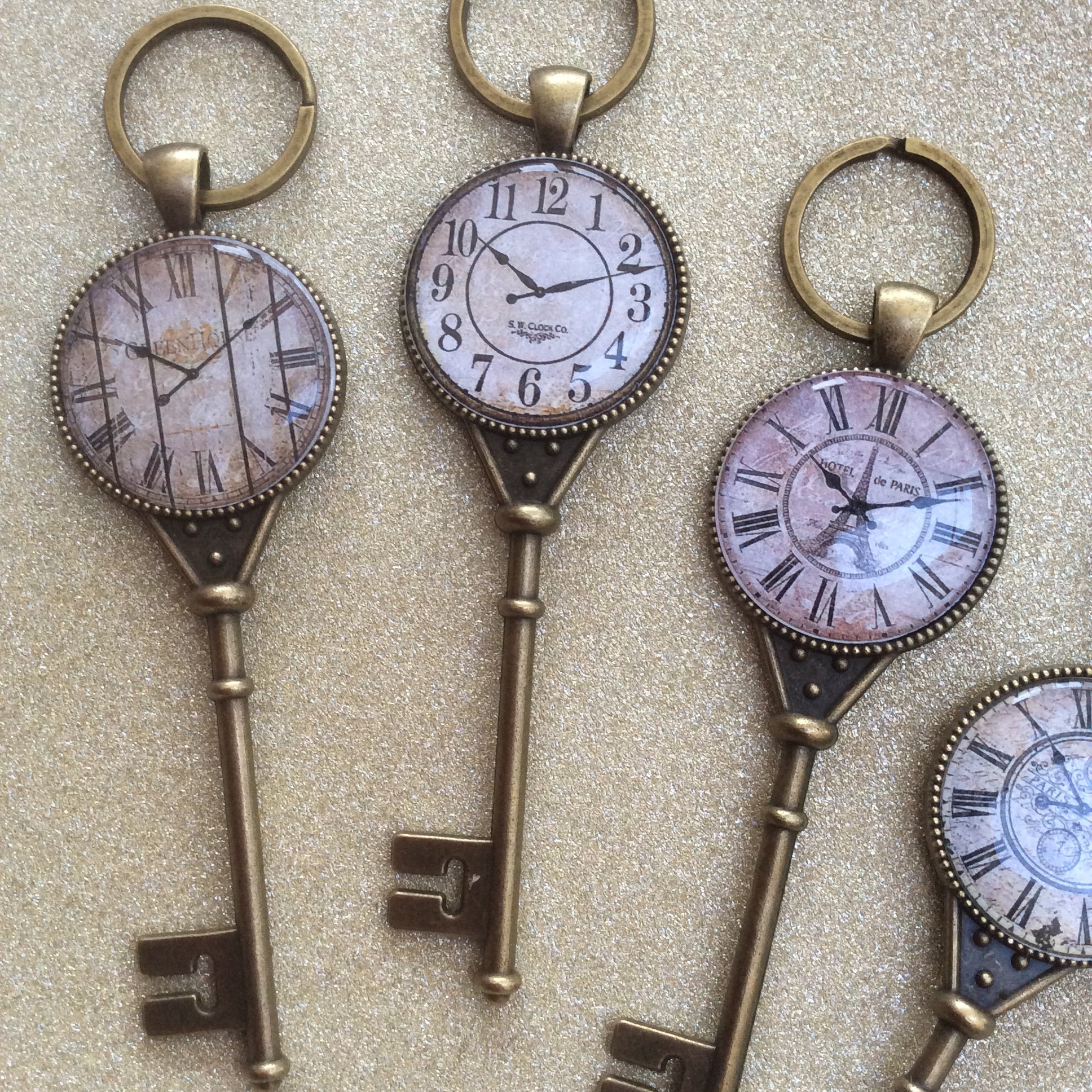 Clock Face Keychainclock Face Key Fob Clock Face Gift Ideas - Etsy