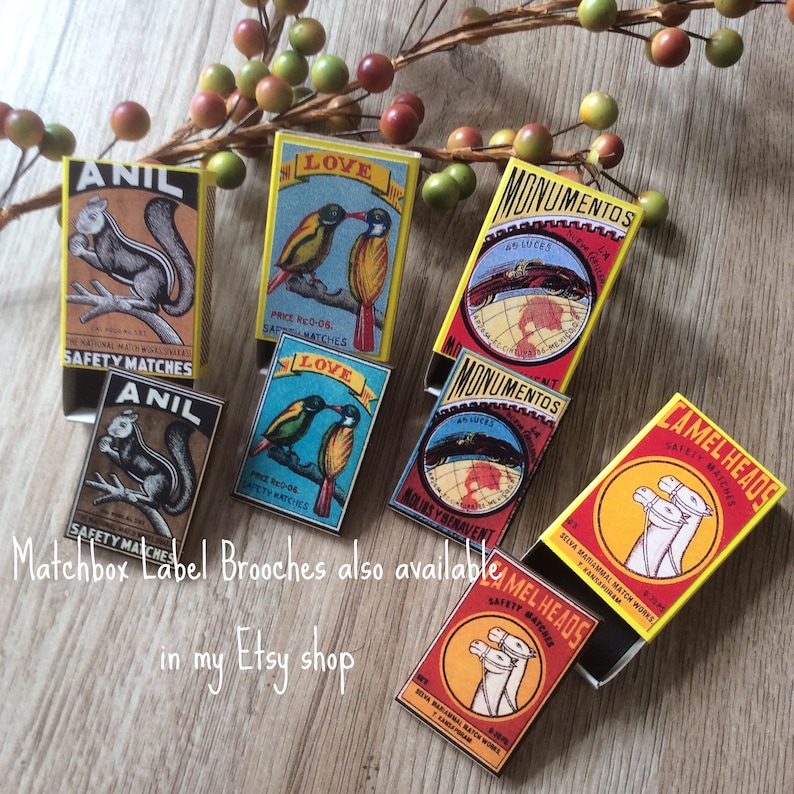 Vintage Matchbox Art,matchbox Lover Gifts,cat Matchboxes,heart ...