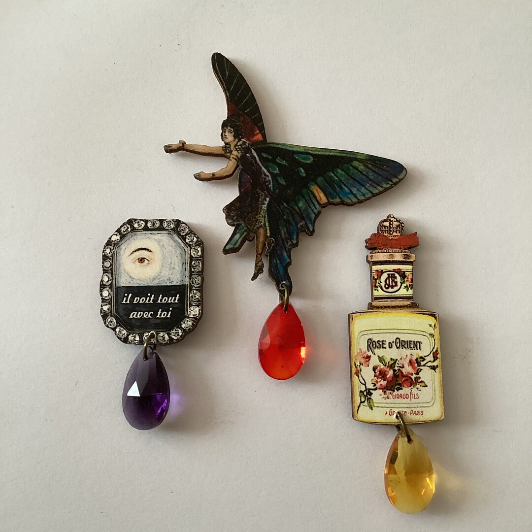 Lovers Eye Pin/ Flapper Brooch / Perfume Bottle Badge/lovers Eye ...