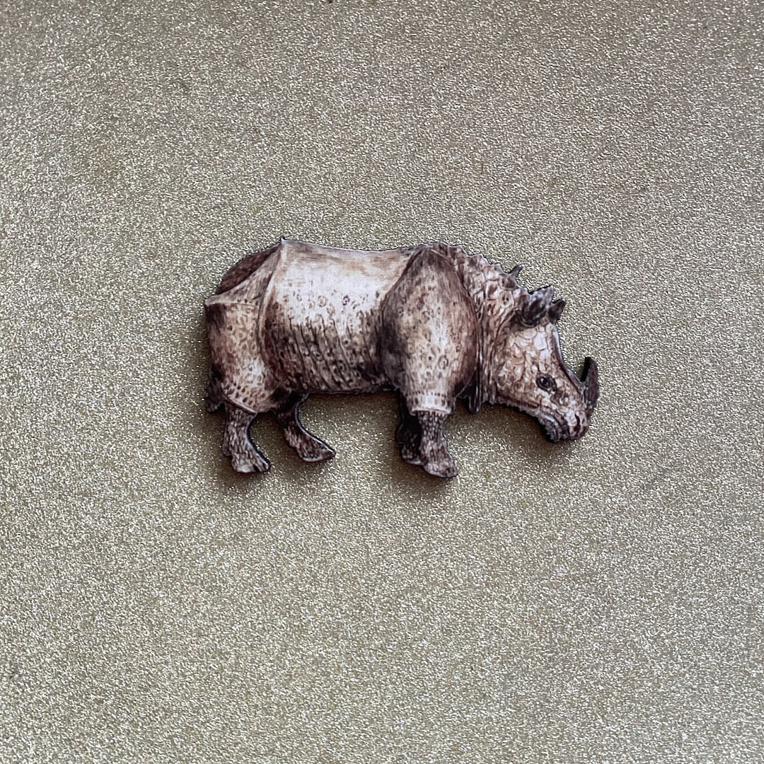 Rhino Pendant, Rhino Badge,rhinoceros Brooch,rhinoceros Jewellery ...
