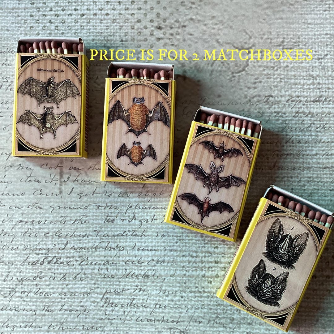 Bat Lover Gifts,bat Matchboxes,bat Lover Gifts ,matchbox Gift Ideas,bat ...