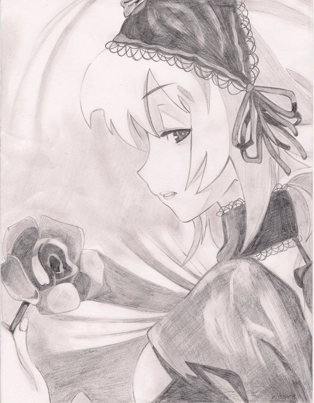 This is a Fanart Drawing From the Anime Rozen Maiden - Etsy