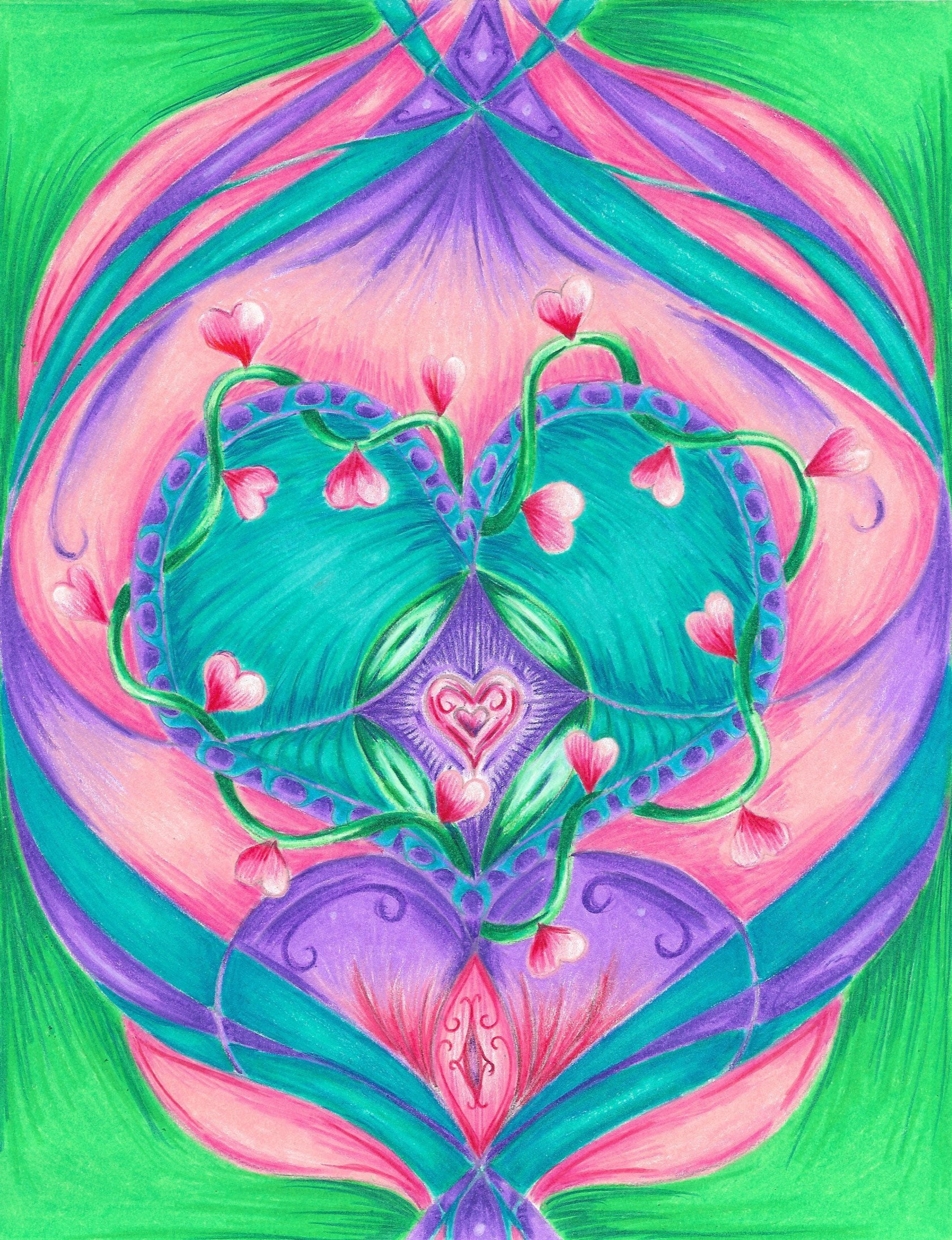 Love Grows Original Drawing Design - Etsy