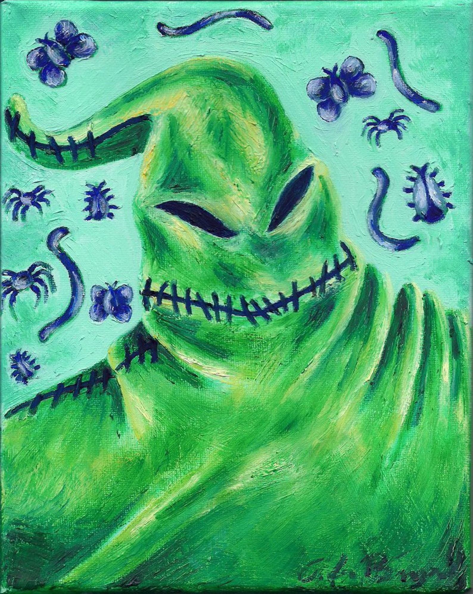 Digital Print of Fanart Oogie Boogie Man Oil Painting - Etsy