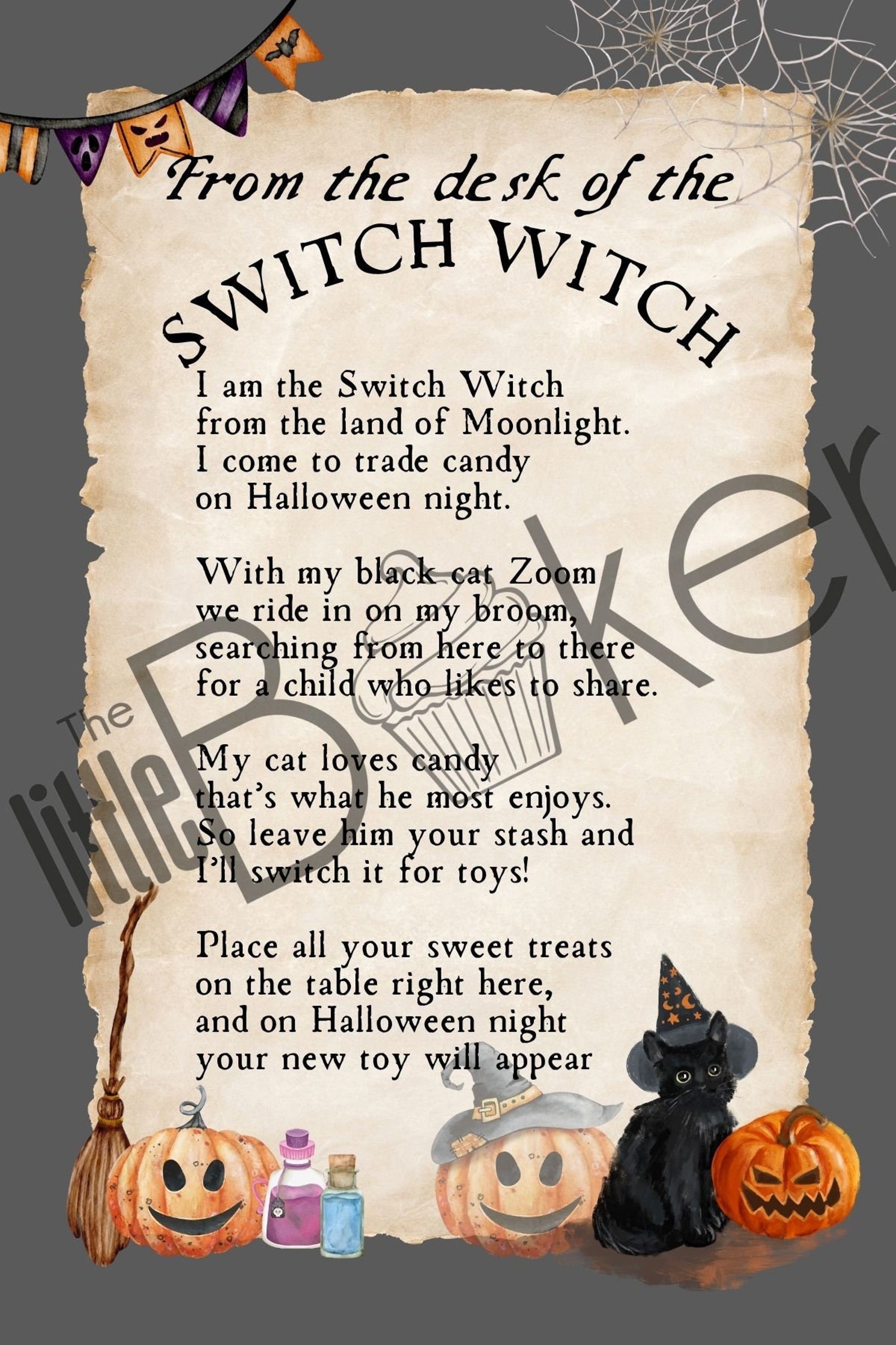 The Switch Witch Printable - Etsy