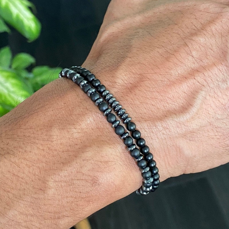 Mens Bead Bracelet - Etsy
