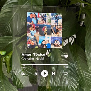 Custom Spotify 8x10 Song Sign Acrylic Music Album Cover | Etsy