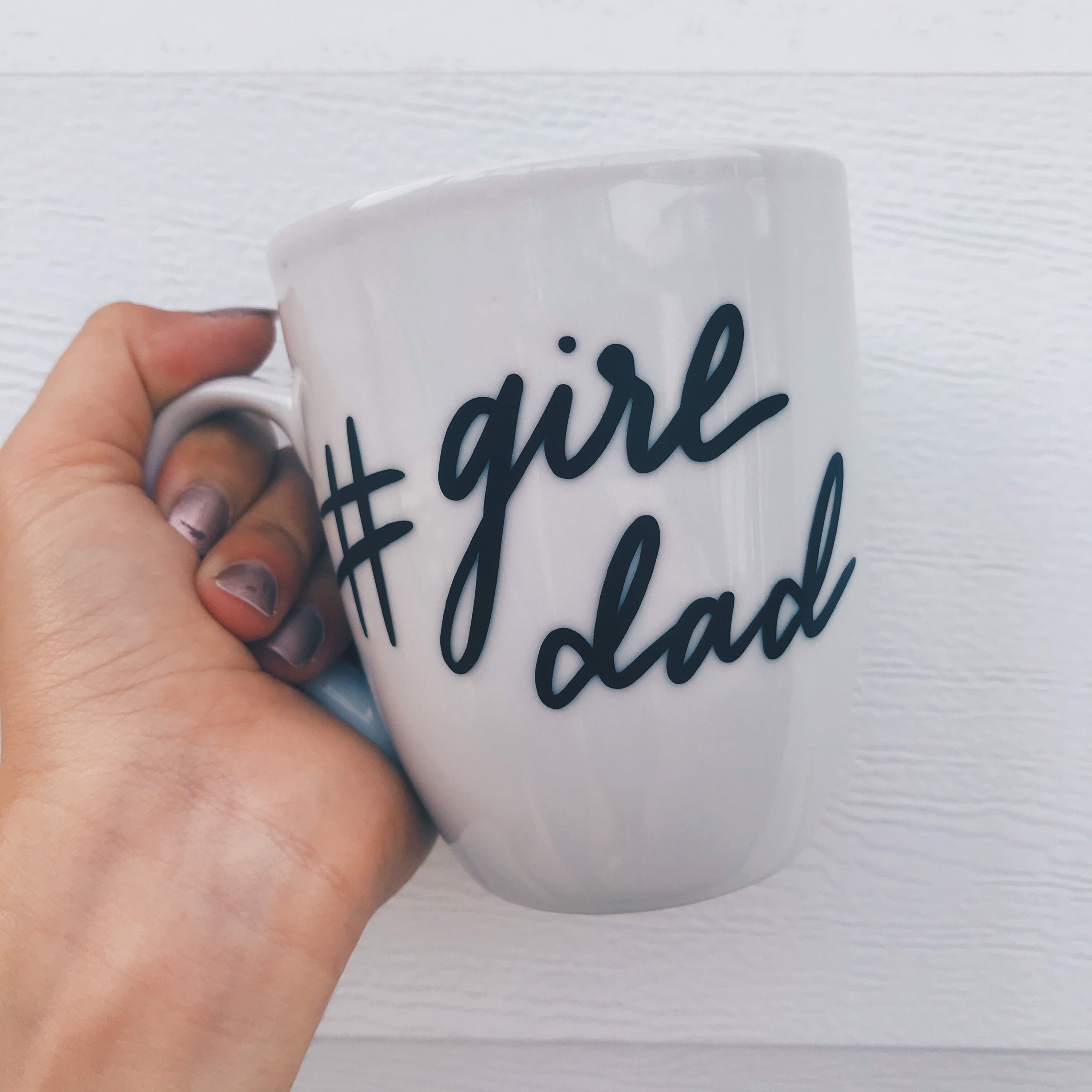 Girl Dad Coffee Mug Etsy