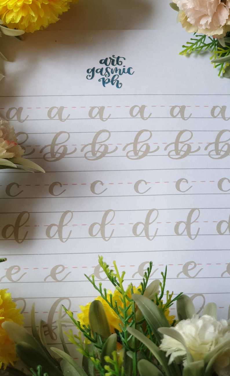 Brush Pen Calligraphy Practice Sheets: Beginner Lettering Guide (PDF ...