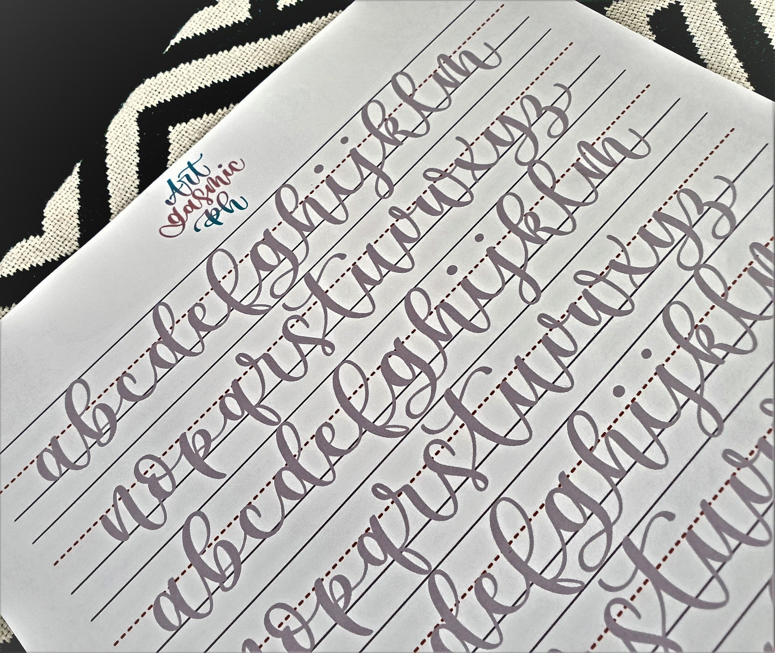 Brush Pen Calligraphy Worksheets 50 Pages of Quotes and Mantras Writing ...