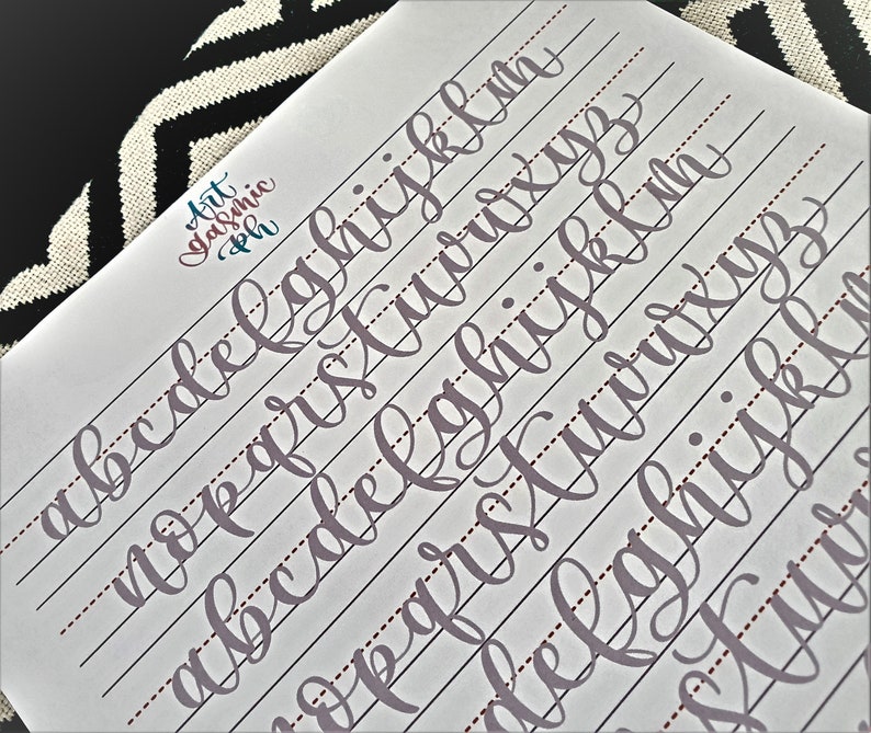 Brush Pen Calligraphy Worksheets 50 Pages of Quotes and Mantras Writing ...