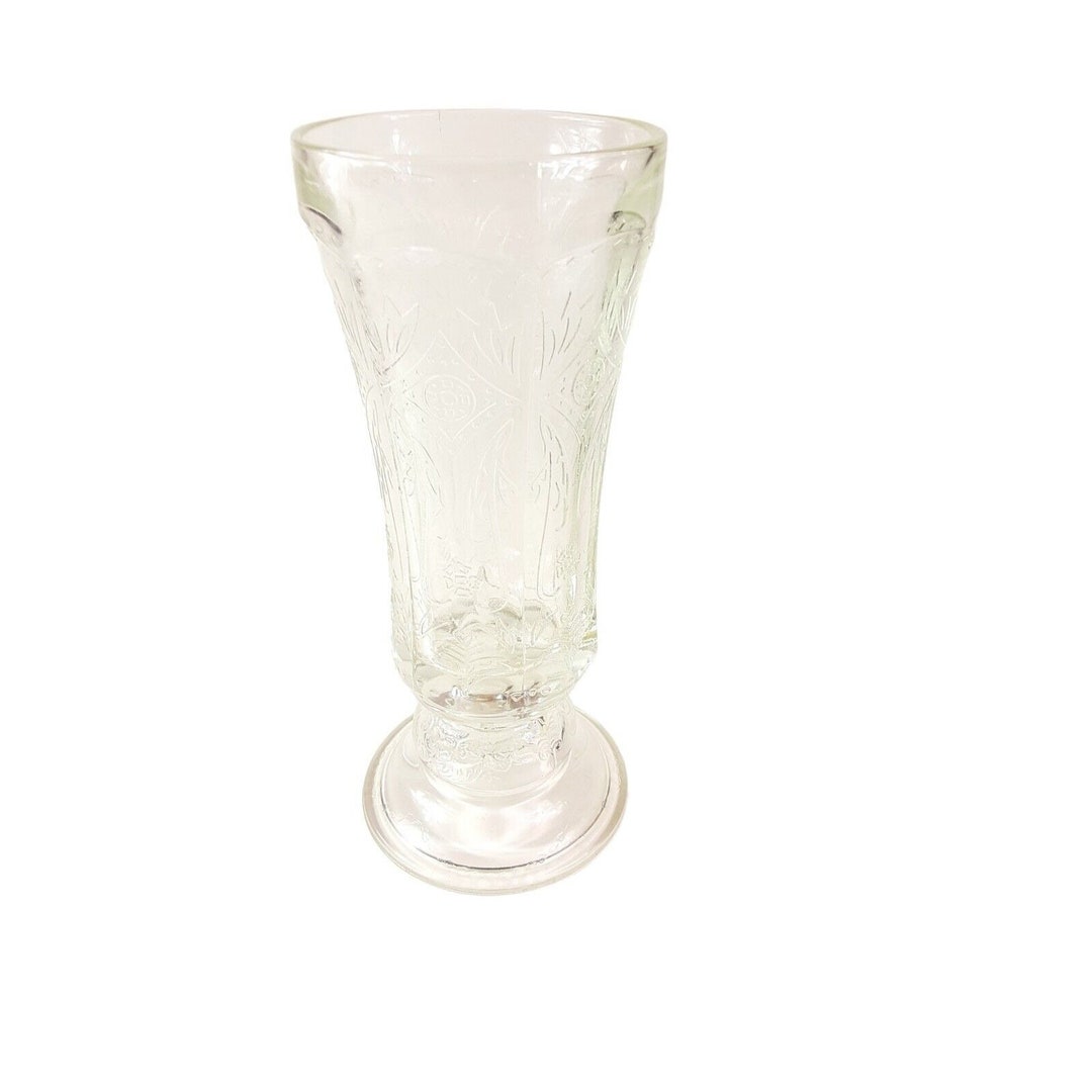 Vintage Indiana Glass Clear Madrid Depression Glass Spooner Hurricane ...