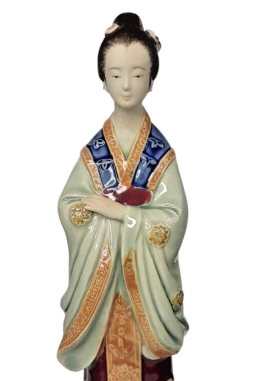 Vintage Japanese Porcelain Sculpture of a Geisha Girl Figurine Lady ...
