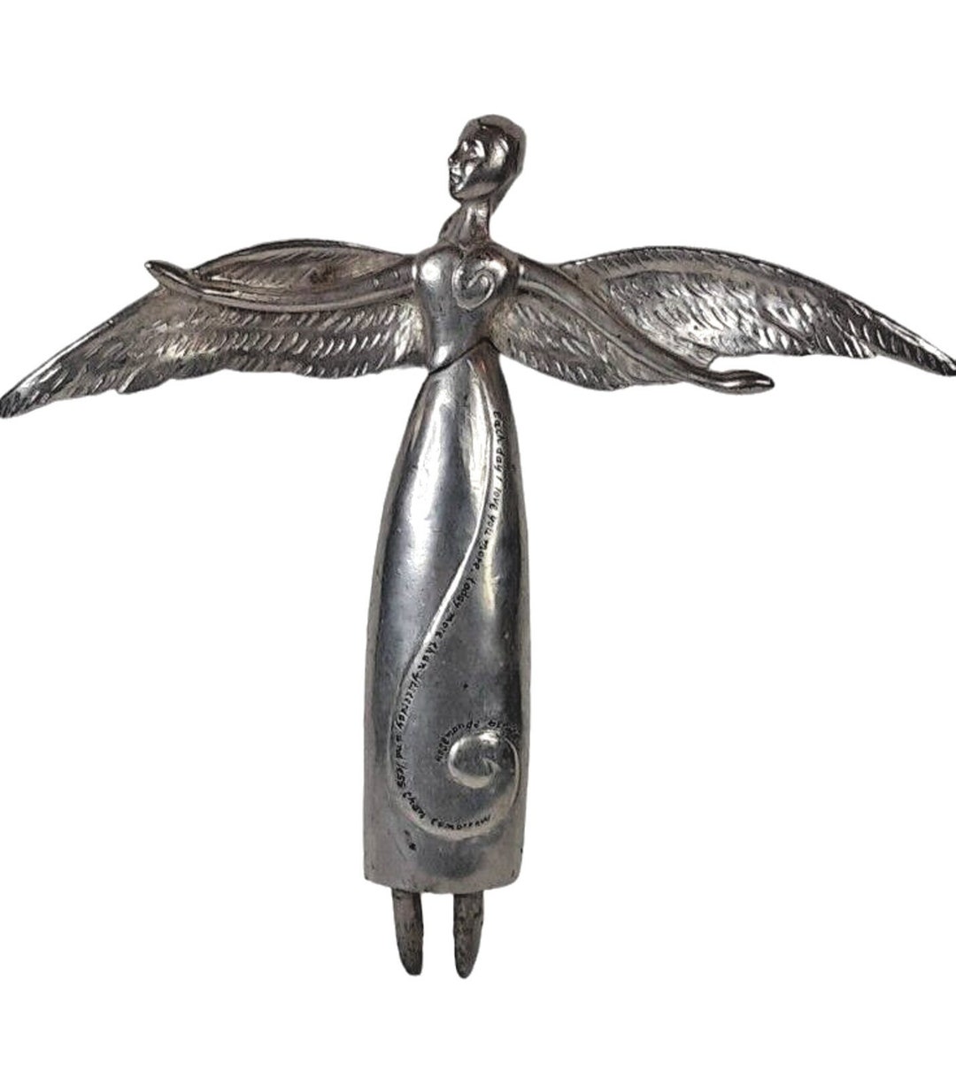 Vintage Pewter Metal Angel Ornament Rosemonde Gerard "each Day I Love ...
