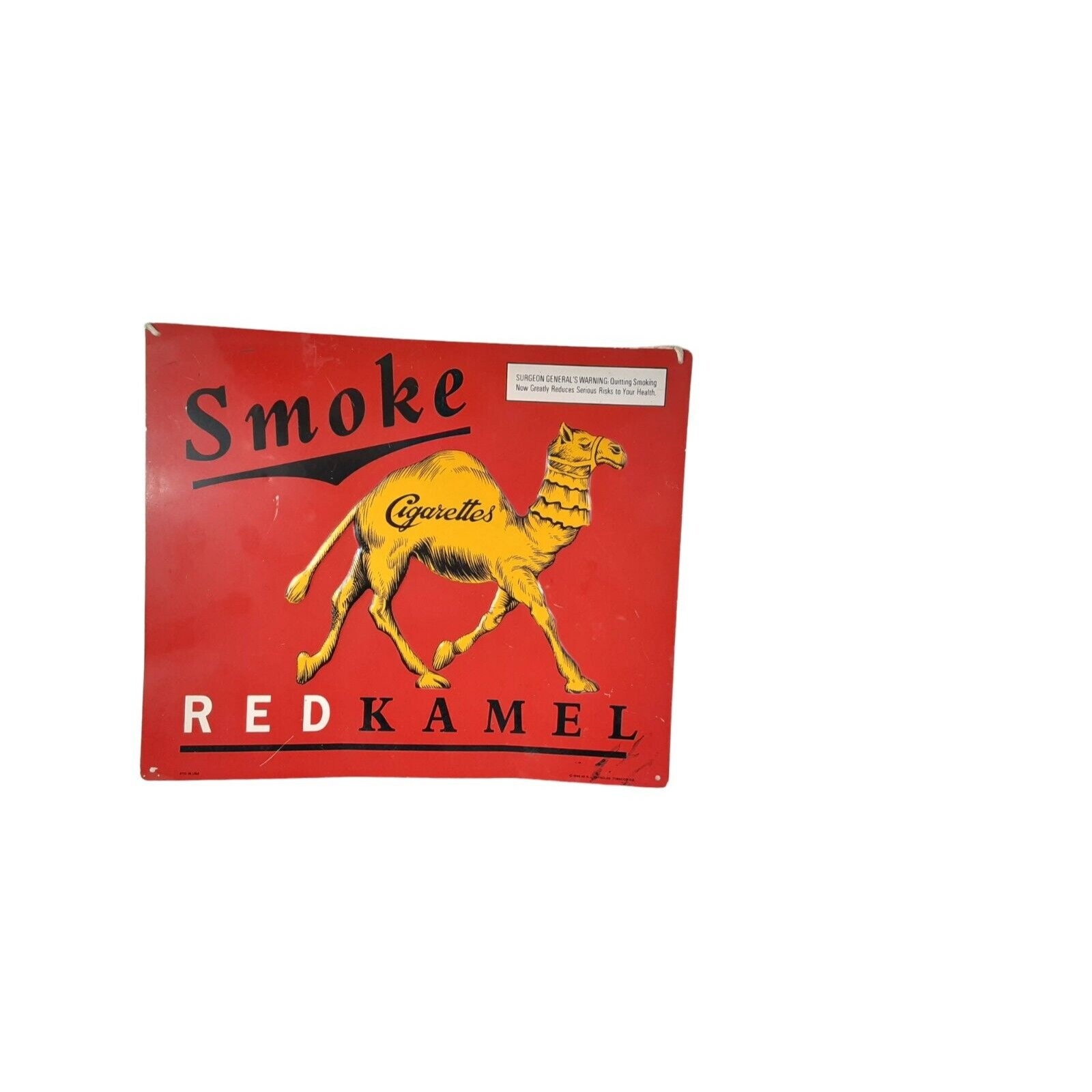 Vintage Cigarette Red Smoke Kamel Tin Sign R J Reynolds Tobacco Company ...