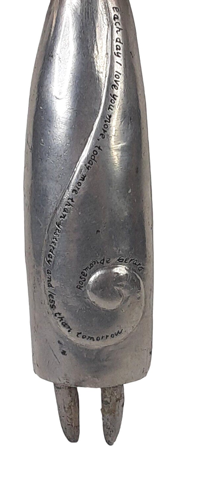Vintage Pewter Metal Angel Ornament Rosemonde Gerard "each Day I Love ...