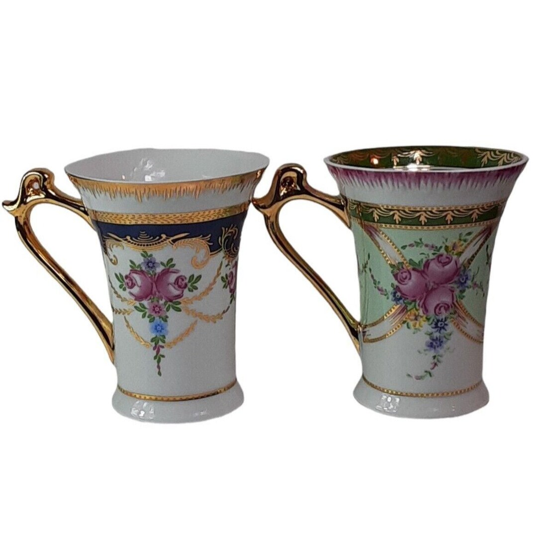 Nantucket Home Porcelain Floral Tea Cups White Pink Decorative 2 3set ...