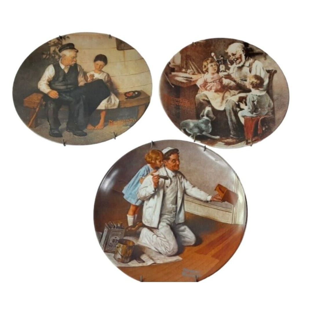 Vintage Knowles Norman Rockwell Plates Set of 3 Heritage Collection ...