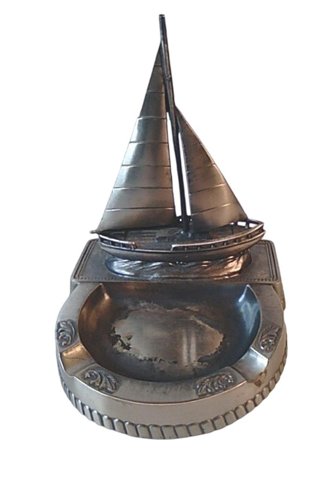 Comoys of London Japan Vintage Metal Ashtray Sailboat Nautical Decor 4. ...