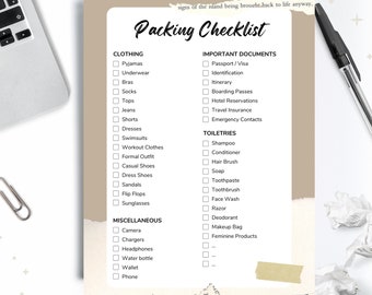 Packing List, Packing Checklist, Holiday, Vacation, Cruise, College ...