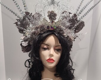 Isa Frosted Glass Ice Queen Headdress / Local Hire Only - Etsy