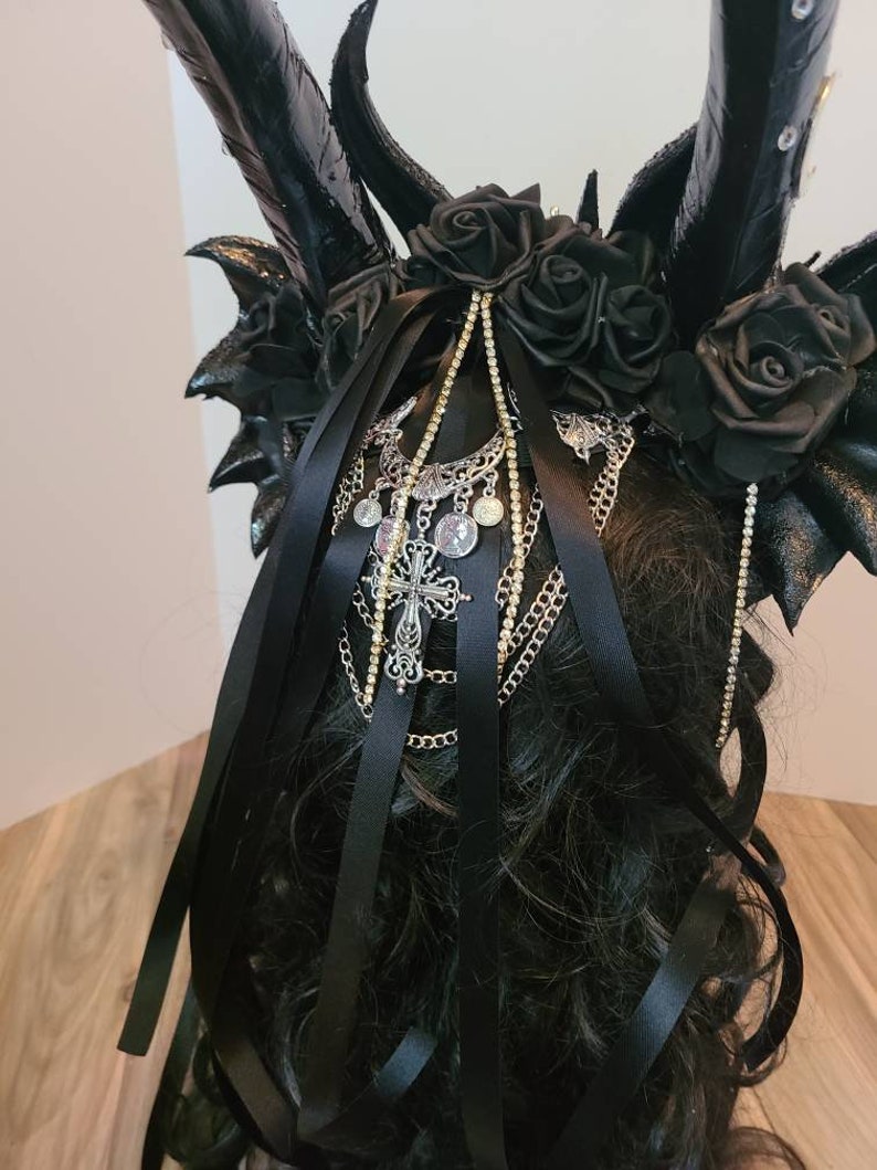 Dark Dragon Headpiece Fantasy Crown - Etsy