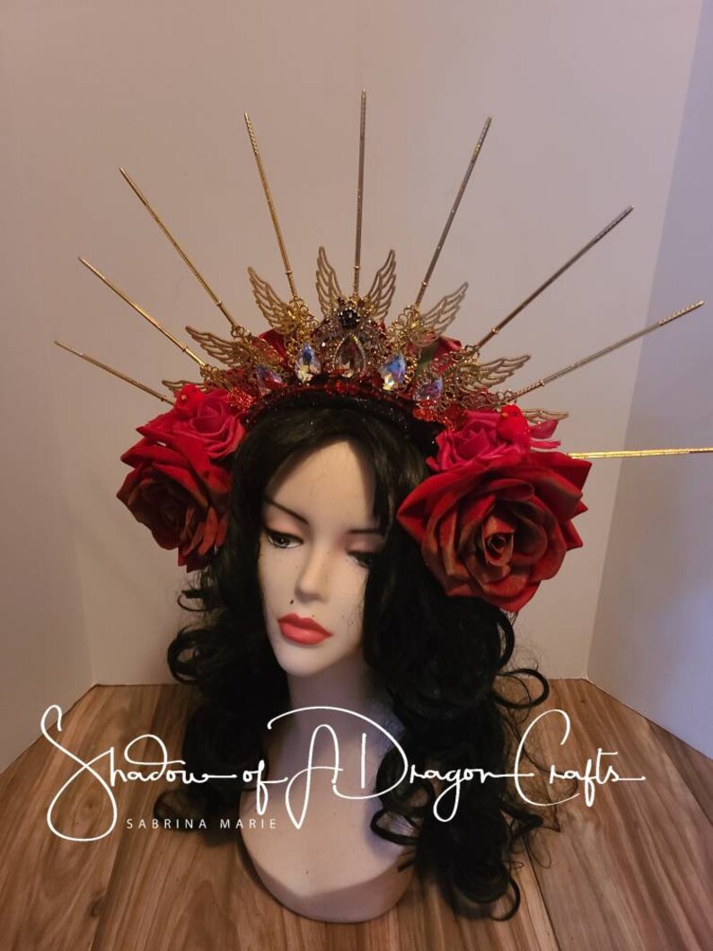 Red Queen Angel Headpiece - Etsy