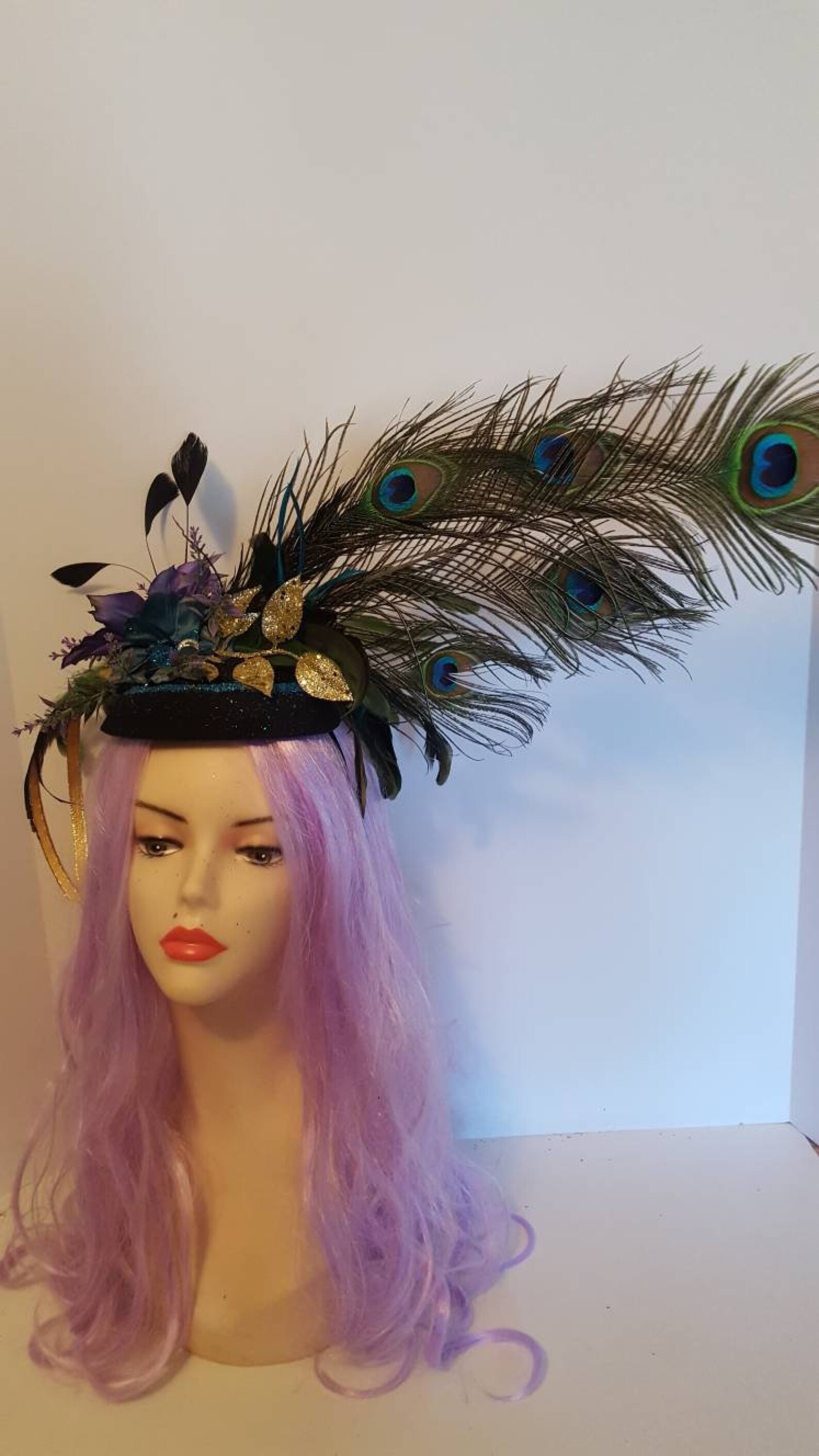 Peacock Headpiece Crown Fascinator Derby Hat | Etsy