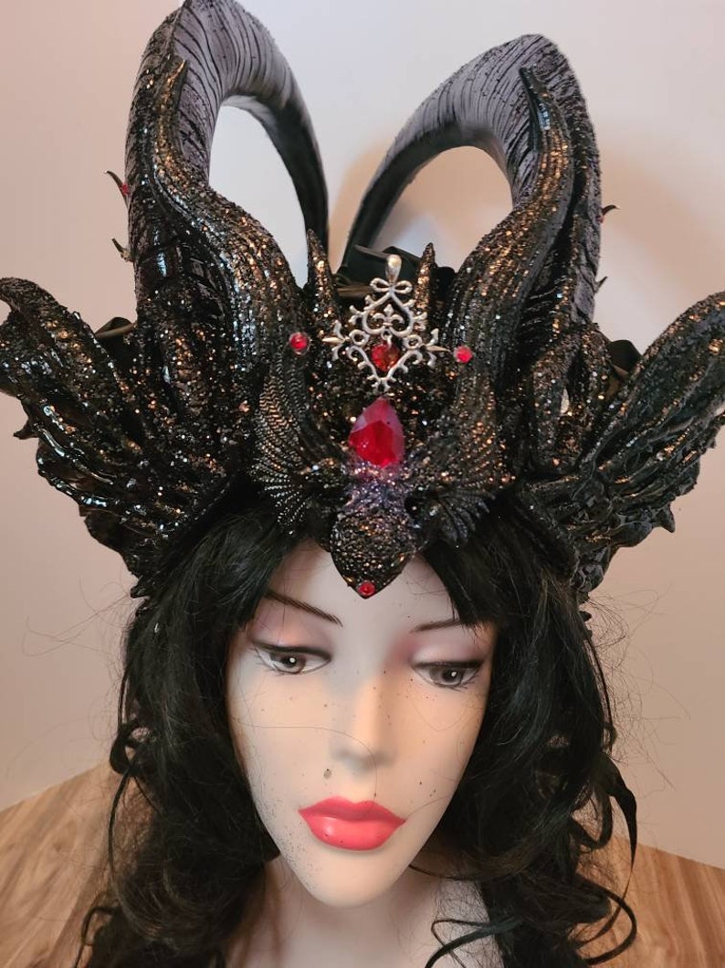 Dark Dragon Headpiece Fantasy Crown - Etsy