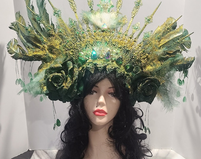 Earth Goddess Headpiece, Fantasy Crown - Etsy