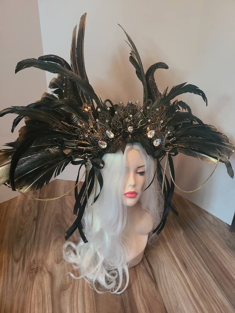 Horned Dragon Headpiece Statement Headdress - Etsy