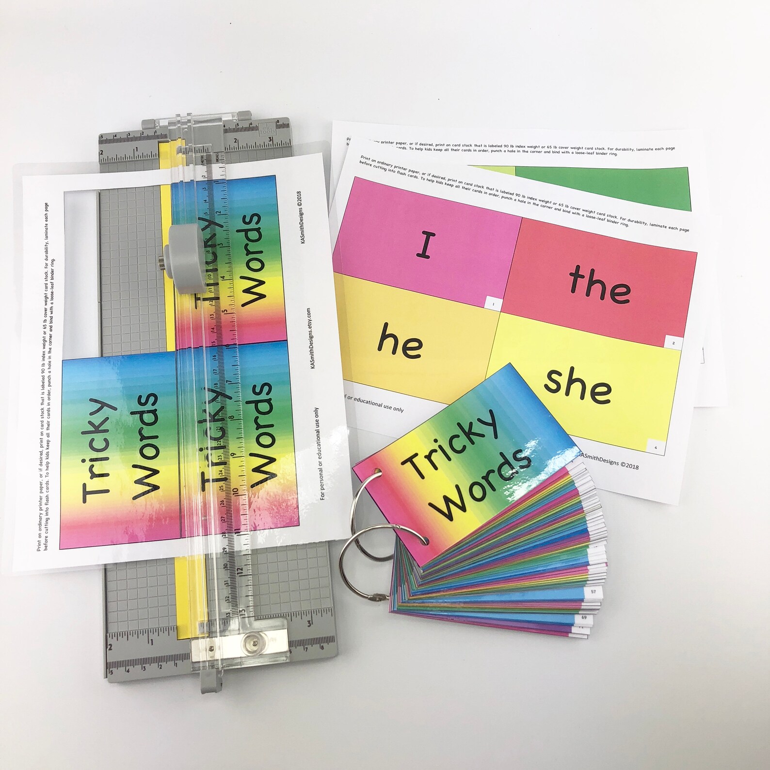 Printable Kindergarten Tricky Word Flash Cards - Digital File - Etsy