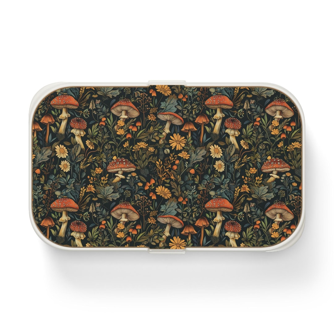 Cottagecore Mushroom Bento Lunch Box, Floral Lunch Container With ...