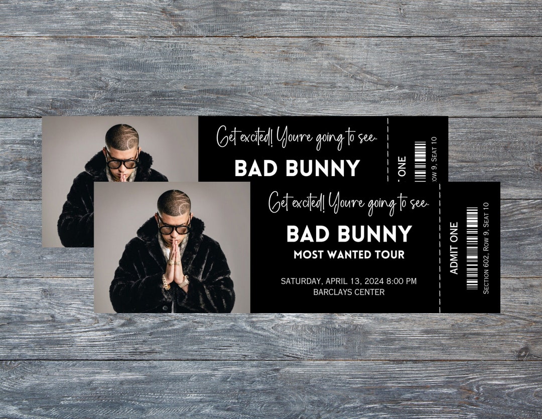 Editable Concert Ticket, Surprise Concert Ticket Gift, Concert Ticket ...