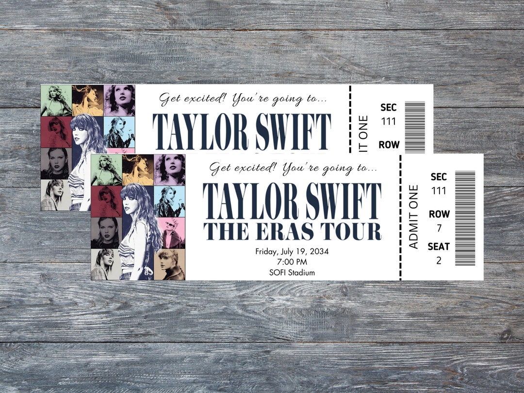 Editable Concert Ticket, Surprise Concert Ticket Gift, Concert Ticket ...