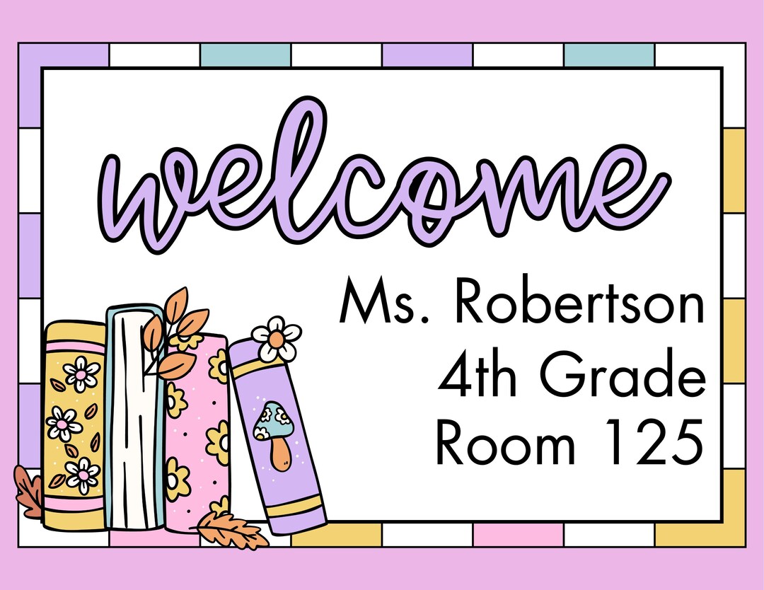 Editable Classroom Welcome Sign, 8.5x11" DIY Canva Template, Back to ...