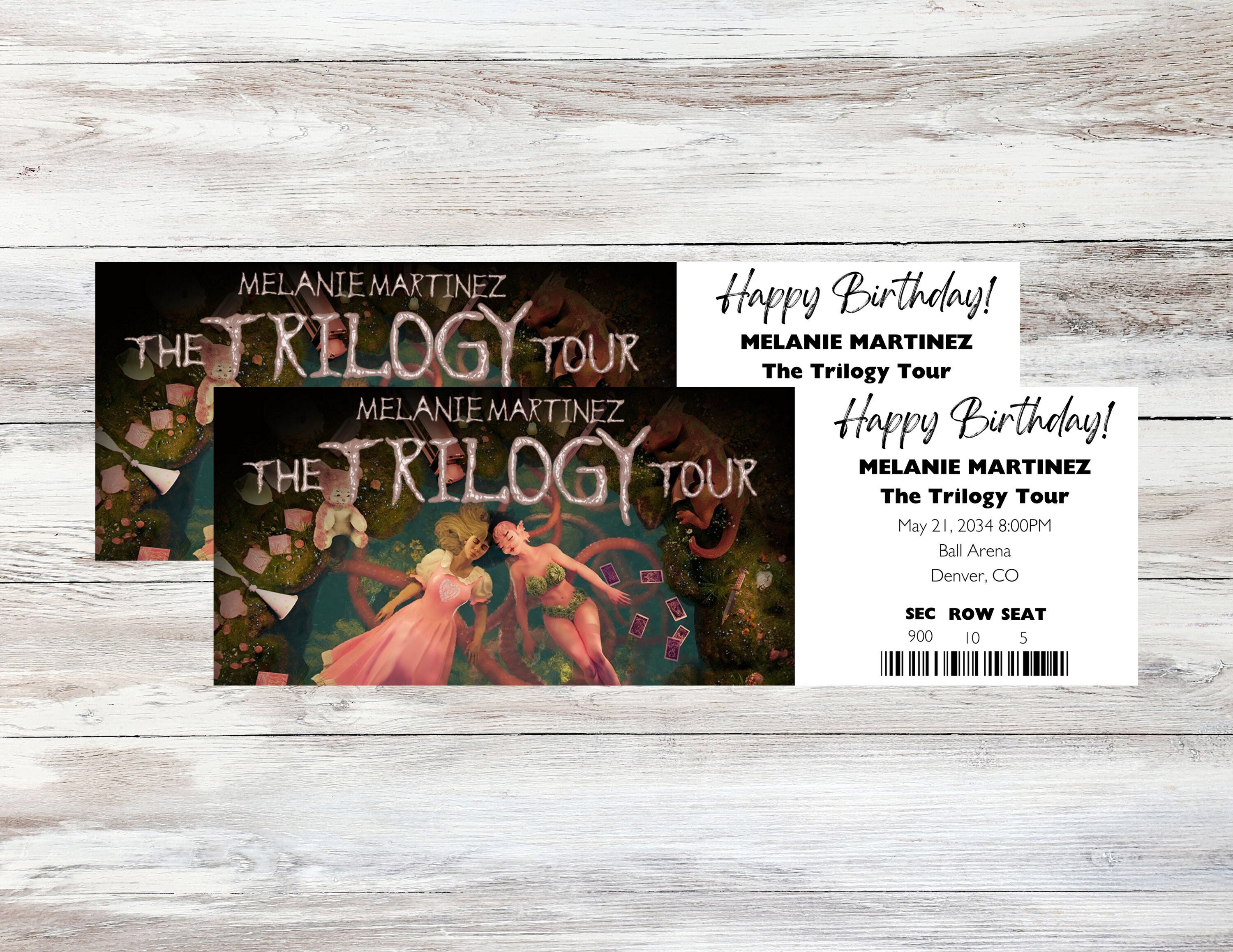 Editable Concert Ticket, Surprise Concert Ticket Gift, Concert Ticket ...