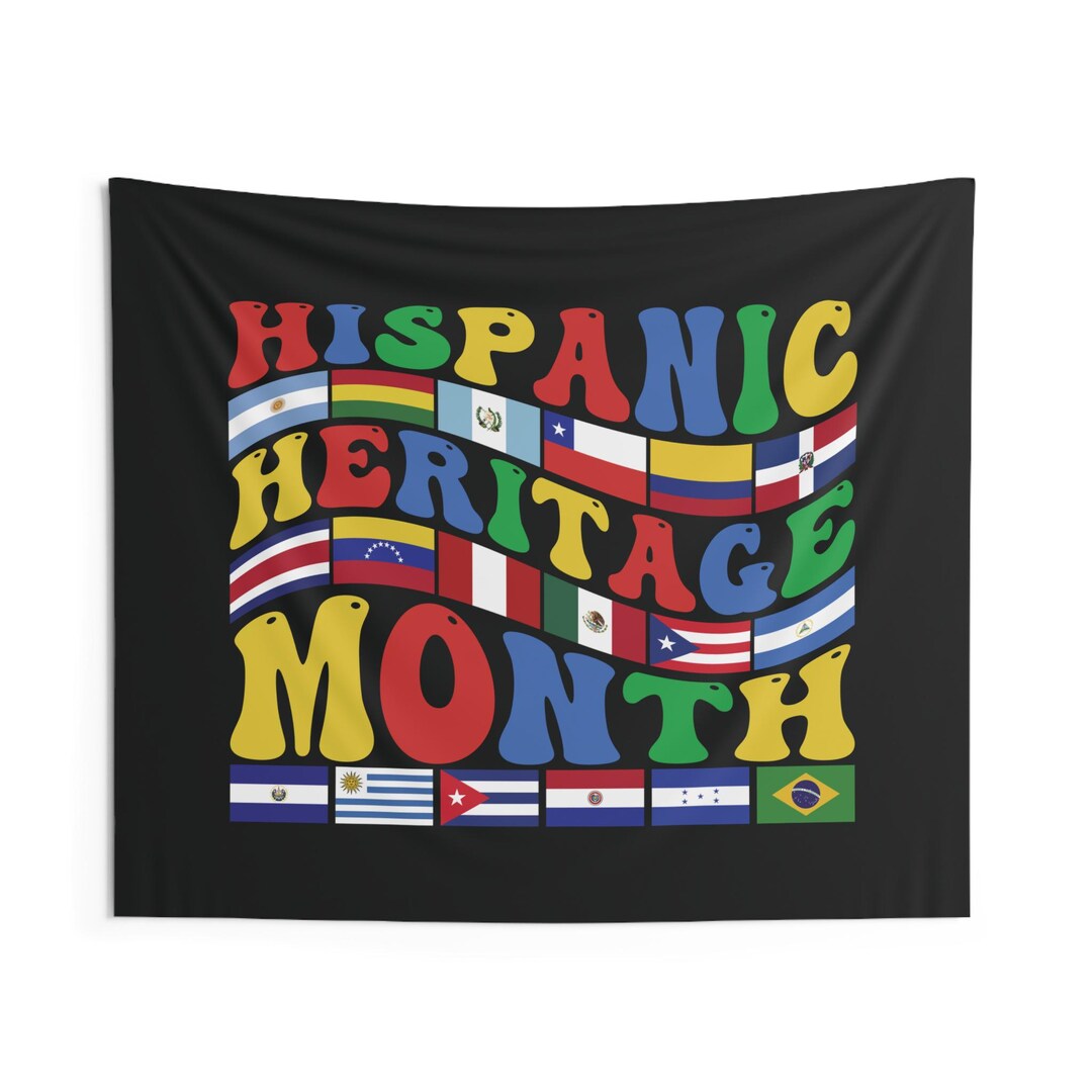 Hispanic Heritage Month Indoor Wall Tapestry, Back to School Hispanic ...