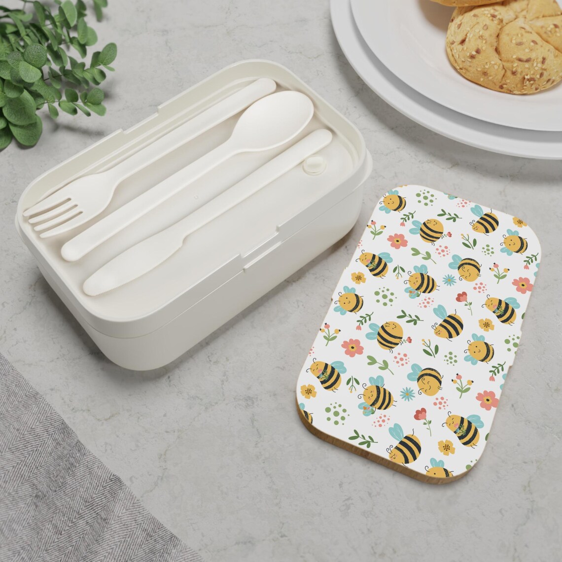 Bento Box for Kids, Lunch Box, Teacher Meal Prep, Happy Bees, Spring ...